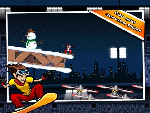 iStunt 2 HD, mit dem Snowboard die Abhänge herunter jagen - iPad-Tipps.de
